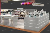 China BKC025 Customized Cosmetic Kiosk Mall Space-Saving Beauty Kiosk Design for Makeup Store Interior Design for sale