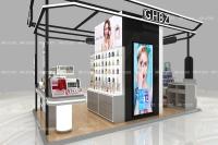 China BKC015 Perfume Display Showcase Beauty Booth Design Cosmetic Mall Kiosk For Makeup Shop Decoration for sale