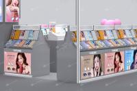 China BKC031 Luxury Perfume Shelf Beauty Mall Booth Cosmetic Display Ideas for Perfume Store Fixtures for sale