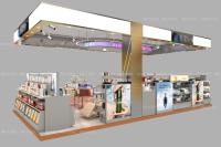 China BKC017 Trendy Cosmetic Booth Makeup Kiosk Display for Beauty Shop Decoration and Store Design for sale