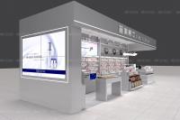 China BKC028 Perfume Exhibition Booth Design Beauty Kiosk Mall Beauty Display Furniture Cosmetic Rack for Shop for sale