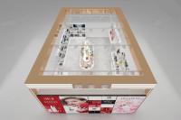 China BKC032 Customized Cosmetic Showcase Design Kiosk Perfume Shop Design for Center Display Rack for Beauty for sale