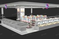 China BKC030 Branded cosmetic shop layout beauty bar kiosk for decoration perfume shop furniture for sale