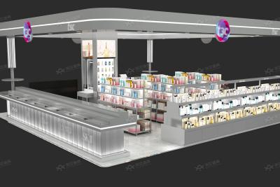 China BKC030 Branded cosmetic shop layout beauty bar kiosk for decoration perfume shop furniture for sale