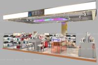 China BKC017 Trendy Cosmetic Booth Makeup Kiosk Display for Beauty Shop Decoration and Store Design for sale