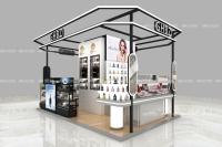 China BKC015 Perfume Display Showcase Beauty Booth Design Cosmetic Mall Kiosk For Makeup Shop Decoration for sale