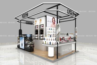 China BKC015 Perfume Display Showcase Beauty Booth Design Cosmetic Mall Kiosk For Makeup Shop Decoration for sale