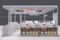 China BKC018 Luxury Cosmetic Mall Booth Space-Saving Makeup Kiosk Design for Perfume Shop Decoration for sale