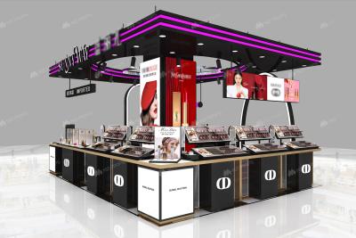 China BKC013 Cosmetic Display Counter Booth Makeup Display Store Decoration Beauty Kiosk for Sale for sale