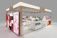 China BKC032 Customized Cosmetic Showcase Design Kiosk Perfume Shop Design for Center Display Rack for Beauty for sale