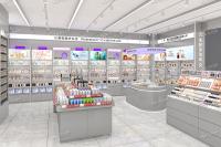 China BKC002 Customized Store Display Furniture Gray mall kiosk perfume beautiful cosmetic kiosk for shop design for sale