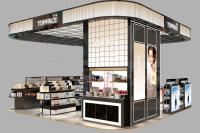China BKC020 Luxury Makeup Booth Design Cosmetic Kiosk Mall Display for Beauty Store Interior Design for sale