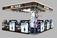 China BKC021 Space-Saving 21 Sqm Customizable Beauty Kiosk for Cosmetic Store Display for sale