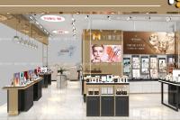 China BKC011 Beauty Display Rack Skincare Kiosk Beauty Exhibition Booth for Retail Store Decoration for sale