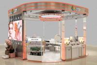 China BKC006 Branded Perfume Bar Kiosk Cosmetic Store Display Furniture Perfume Kiosk Stands for Mall for sale