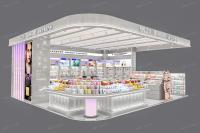 China BKC002 Customized Store Display Furniture Gray mall kiosk perfume beautiful cosmetic kiosk for shop design for sale