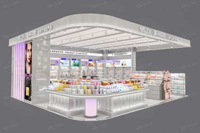 China BKC002 Customized Store Display Furniture Gray mall kiosk perfume beautiful cosmetic kiosk for shop design for sale
