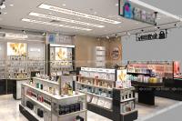 China BKC007 Branding beauty booth Customized Makeup Store Display Furniture kiosk for perfume for sale