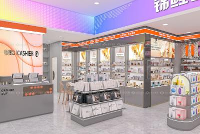 China BKC014 Retail Display Showcase Beauty Mall Booth Cosmetic Kiosk Display for Beauty Store Decoration for sale