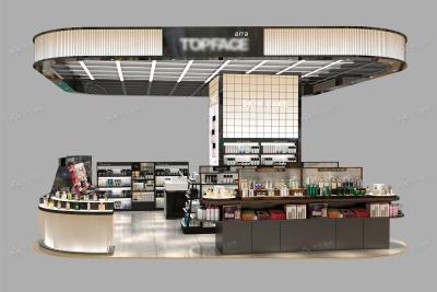 China BKC020 Luxury Makeup Booth Design Cosmetic Kiosk Mall Display for Beauty Store Interior Design for sale