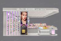 China BKC002 Customized Store Display Furniture Gray mall kiosk perfume beautiful cosmetic kiosk for shop design for sale