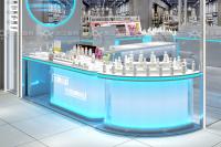 China BKC027 Skincare Kiosk Mall Luxury Shop Showcase Skincare Store Interior Design for Cosmetic Shop Display Furniture for sale