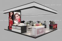 China BKC022 Beauty Display Showcase Retail Kiosk Mall Cosmetic Kiosk Design for Skincare Booth for sale