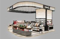 China BKC020 Luxury Makeup Booth Design Cosmetic Kiosk Mall Display for Beauty Store Interior Design for sale