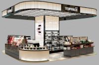 China BKC020 Luxury Makeup Booth Design Cosmetic Kiosk Mall Display for Beauty Store Interior Design for sale