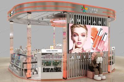 China BKC006 Branded Perfume Bar Kiosk Cosmetic Store Display Furniture Perfume Kiosk Stands for Mall for sale