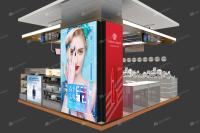 China BKC025 Customized Cosmetic Kiosk Mall Space-Saving Beauty Kiosk Design for Makeup Store Interior Design for sale