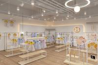 China BBC019 Korean Minimalist Baby Clothes Store Interior Design Beanie Baby Display Case for Customized Store Decoration for sale