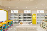 China BBC017 Fashionable Shop Showcase Baby Clothing Display Baby Store Shelves For Maternity Shop Decoration for sale