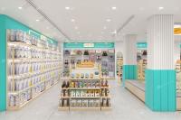 China BBC018 Modern Minimalist Shop Design Baby Shop Clothes Display Interior Design Display Rack for Baby Store Furniture for sale