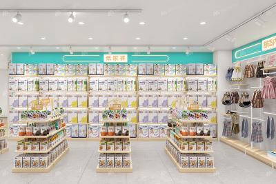 China BBC018 Modern Minimalist Shop Design Baby Shop Clothes Display Interior Design Display Rack for Baby Store Furniture for sale