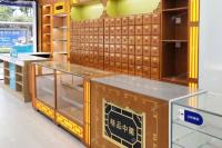 China 02-DYJYS005 Drugstore Shop Display Pharmacy Interior Design Wooden Pharmacy Display Rack for Branding Shop Design for sale
