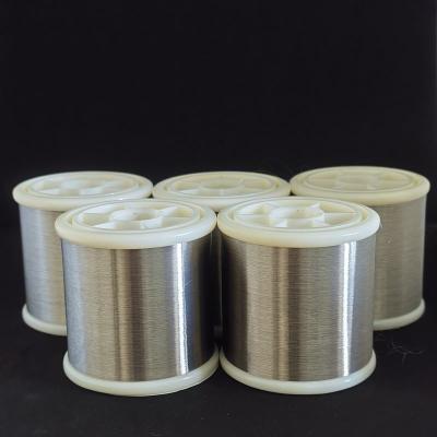 China NiCu Nickel Copper Wire Alloy Wires Ultra Fine Monel 400 K500  0.08mm  For Mesh for sale