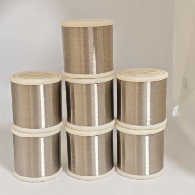 China Super Thin Ni80Cr20 Cr10Ni90 0.02mm 0.03mm Nickel Chrome Wire For Wire Mesh for sale
