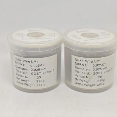 China DKRNT Nickel 201 0.025mm Nickel Wire NP1 99.9% Thin Pure Nickel Wire For Precision Parts for sale