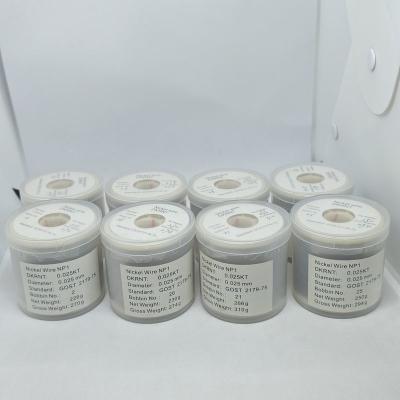 China Price Per Meter 0.025mm Nickel Wire Np2 Np1 99.99% 99.999% Dkrnt Standard for sale