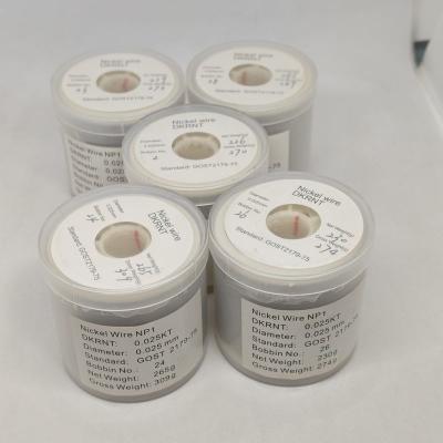 China 99.98% 0.025mm Nickel Wire Pure Kt Np2 Np1 Welding Nickel Wire For Spot Welding for sale