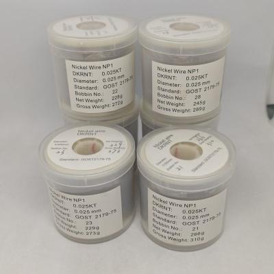 China Nickel 201 Fine Nickel Wire Diameter 0.025mm Pure Nickel Wire For Electronics Heating for sale