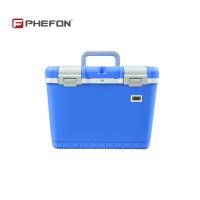 China Phefon 10L Lockable Chest Coleman Ice Cooler Box For Lab Cooling Storage for sale