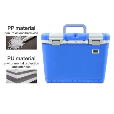China Phefon Blue Color Hard Ice Cooler Box Insulated Container  Suitable For Cold Chain Transport for sale