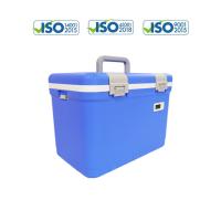 China Medical Supplies Storage Blue Medical Cooler Box External Dimensions for sale