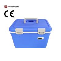 China Medical Cooler Box with 12 Liters Capacity and 2°C to +8°C Temperature Range for Shock Proof Vaccine Transport for sale