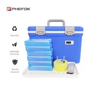 China Medical Cooler Box with 12 Liters Capacity and 2°C to +8°C Temperature Range for Shock Proof Vaccine Transport for sale