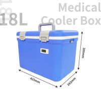 China Medical Cooler Box 18L Cooling Capacity  With Temperature Display Vaccine Blood Transport Support Install Data Logger for sale