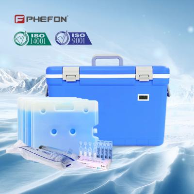 China 30L Medical Cooler Box made of PP Polypropylene with Temperature Range of 2-8°C for sale