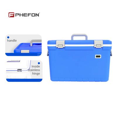 China Blue Medical Cooler Box 35Ltr Cold Box And Vaccine Carrier for sale